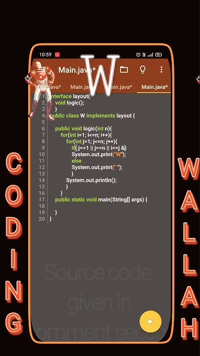 😈🔥 P16🔥😈 W shape pattern using interfaces and methods in java || 😈The real coding attitude ...