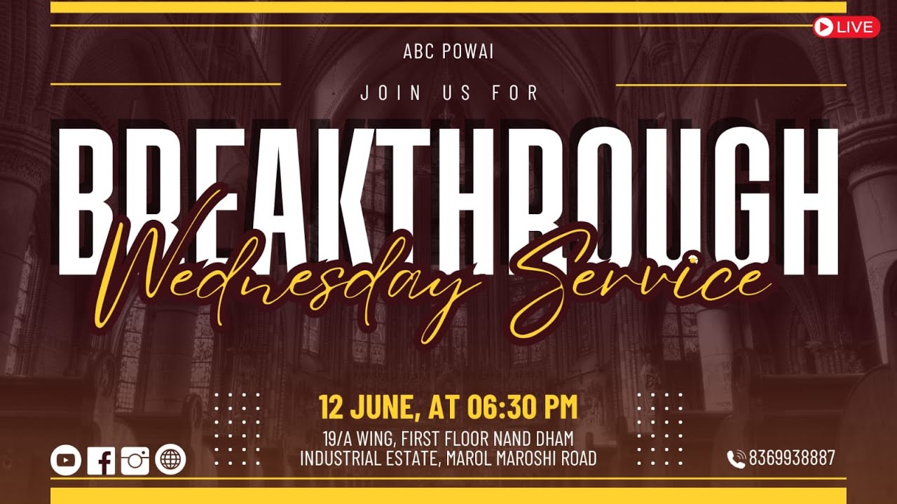 Wednesday Breakthrough Service || 12th, June 2024 - YouTube