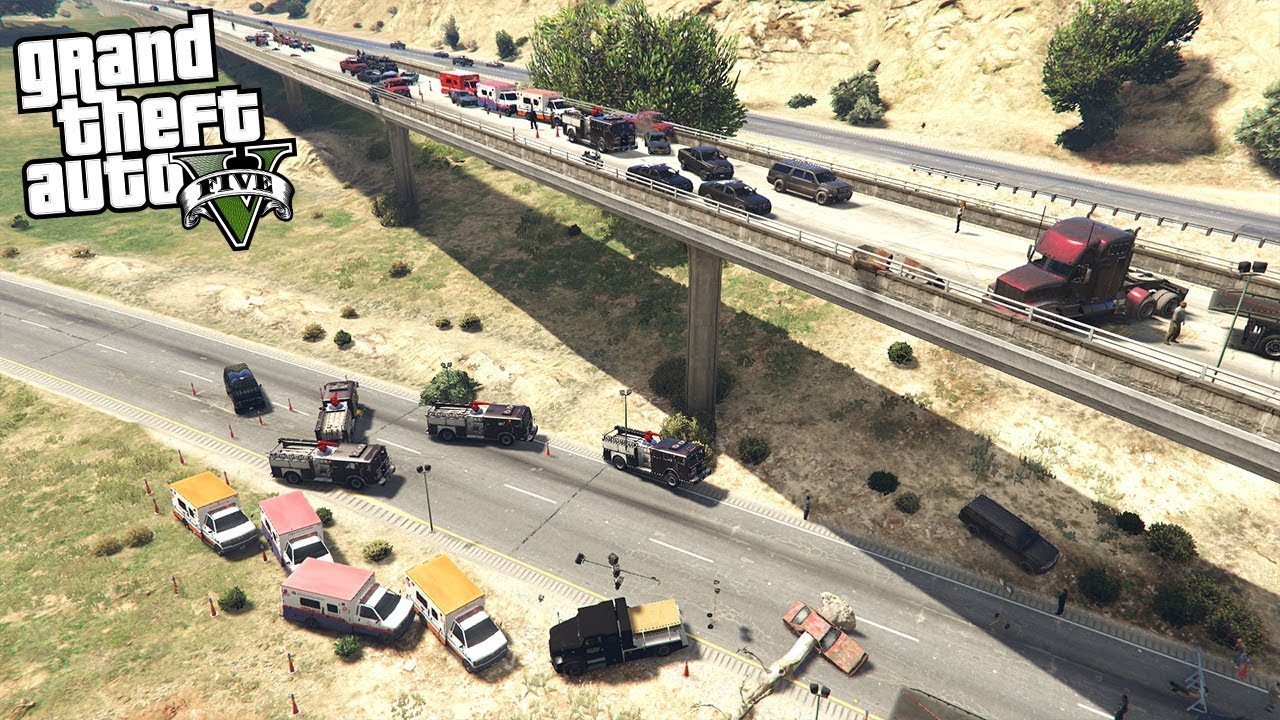 ANGRY DRIVER CAUSE HUGE CAR CRASH ON HIGHWAY IN GTA 5!!! (GTA 5 REAL ...