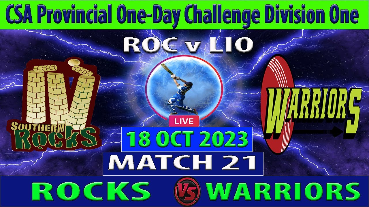 Boland Rocks vs Warriors | ROC vs WAR | CSA Provincial One-Day ...