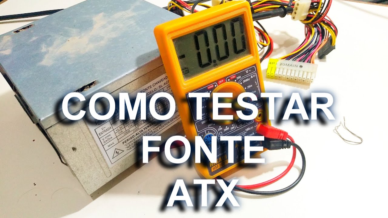 como testar a fonte do pc com multímetro - YouTube