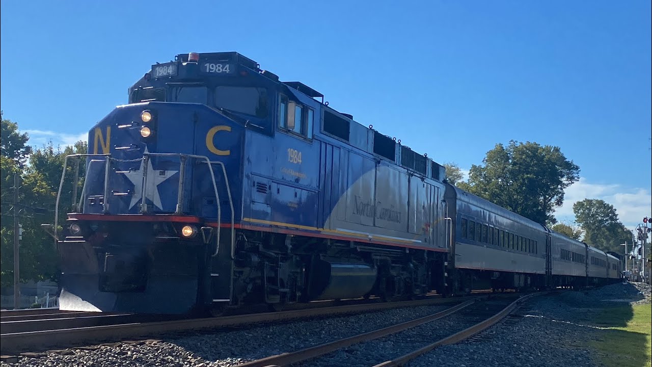 Amtrak piedmont 72 departs Kannapolis Amtrak station. 10-9-2024 - YouTube