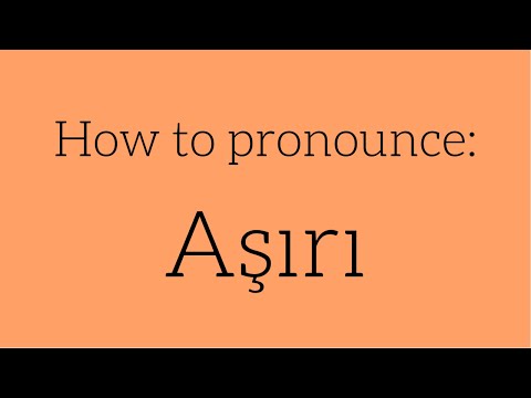 How to pronounce Aşırı - Language Swap - Turkish