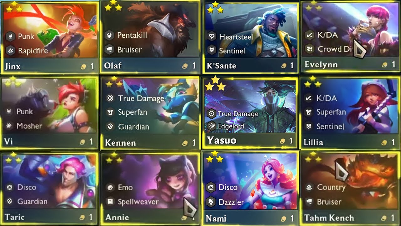 " Fan's challenge " x12 Champions 1-Cost 3-Star - Top 1 | TFT Set 10 ...