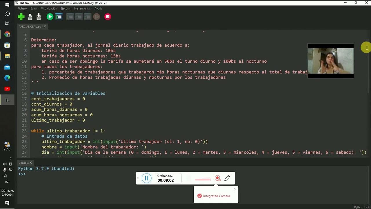 Ejercicio de programación en Python. explicación breve y agradable - YouTube
