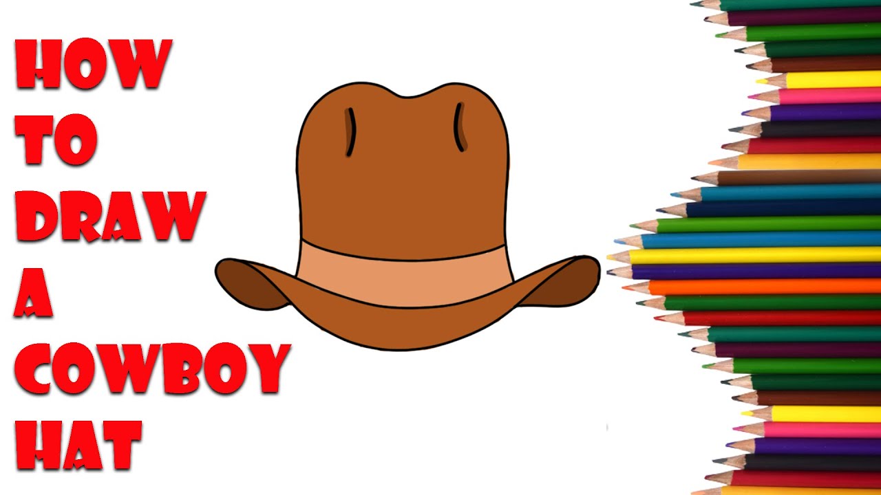 How To Draw A Cowboy Hat Step By Step Guide | Easy Drawing - YouTube