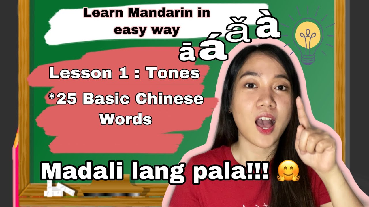 Learn Basic Chinese Mandarin Tones 25 Basic Chinese Words Tagalog English Version Youtube