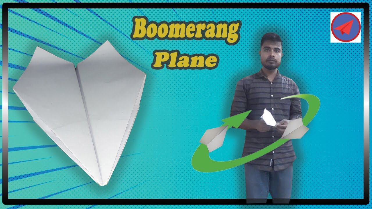 How to Make Boomerang Plane Ver 65 origami boomerang plane - YouTube