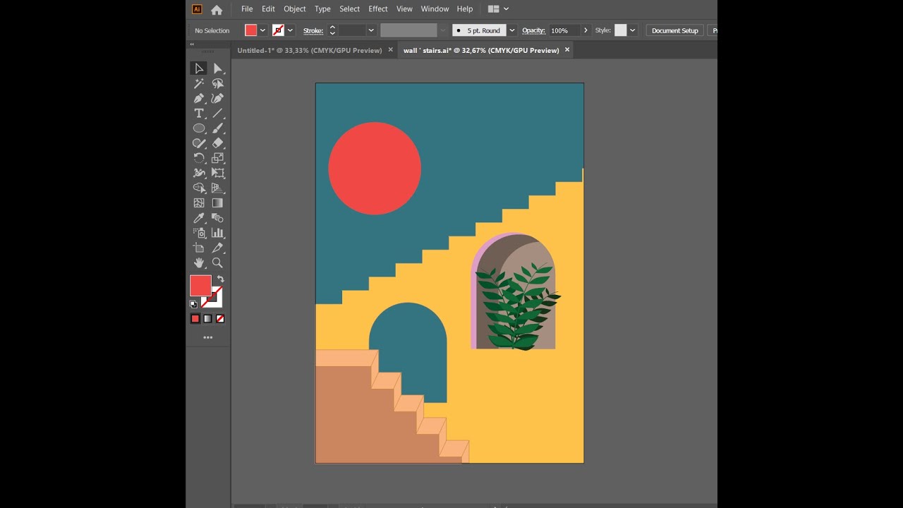 Drawing composition in Adobe Illustrator - YouTube