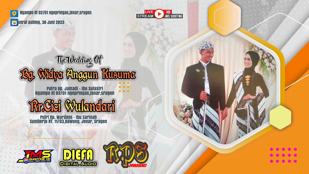 LIVE WEDDING '''WIDYA ANGGUN KUSUMA & CICI'' // "cs. RPS MUSIC ...