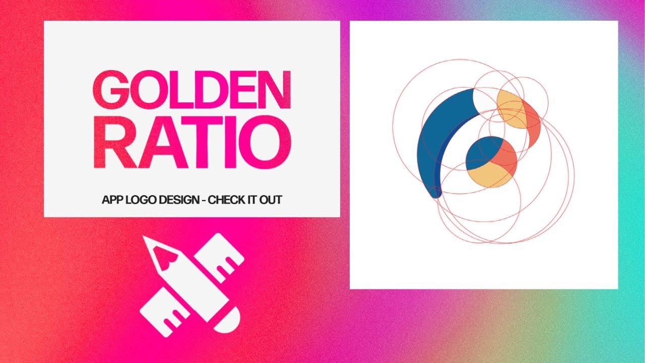 My first try at the Golden Ratio: App logo design (Chromaticity) - YouTube