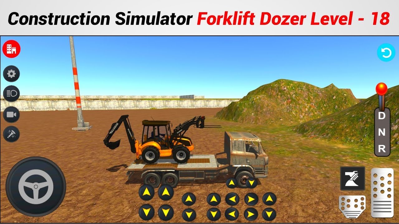 Construction Simulator Forklift Dozer - Gameplay || Level - 18 - YouTube