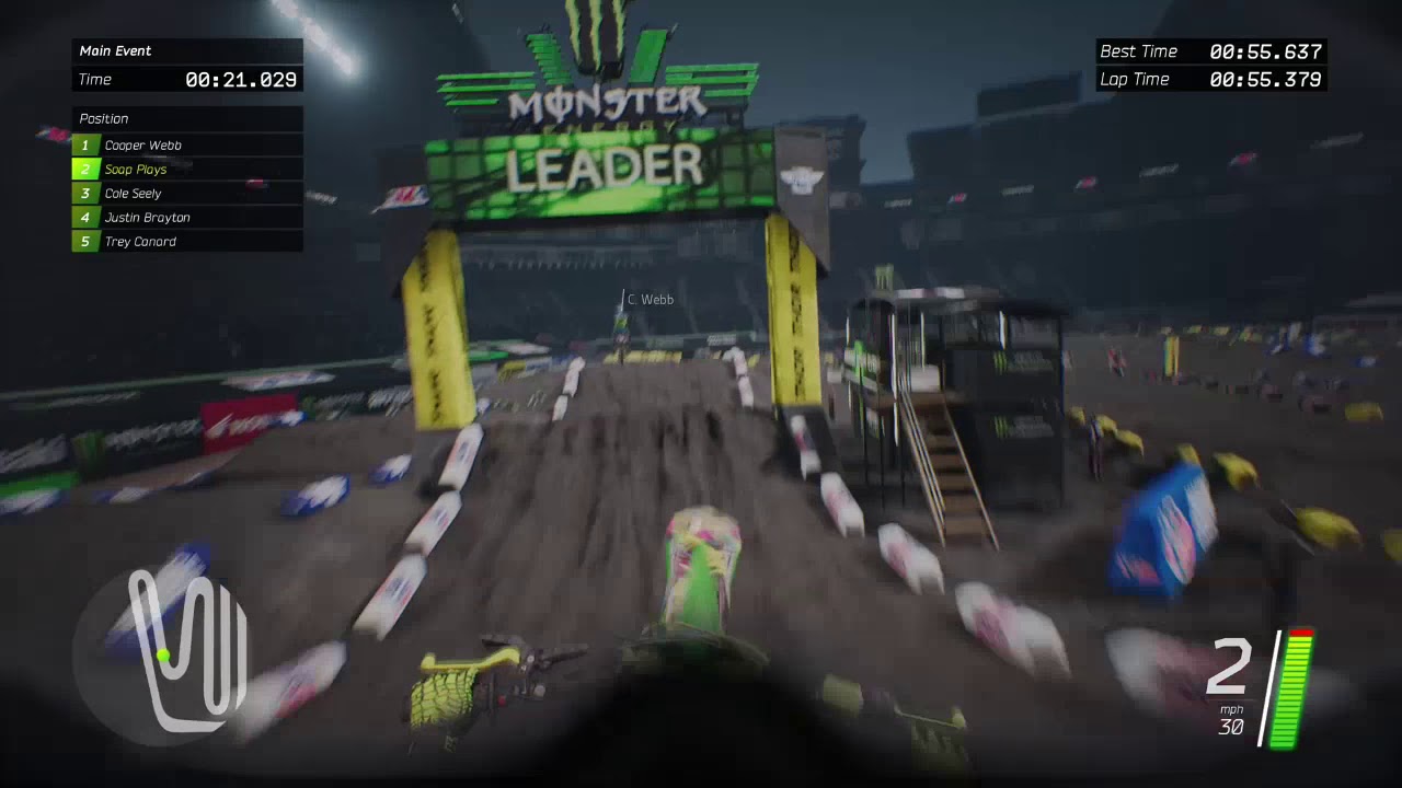 Monster Energy Supercross Game - Helmet/Goggle View - YouTube