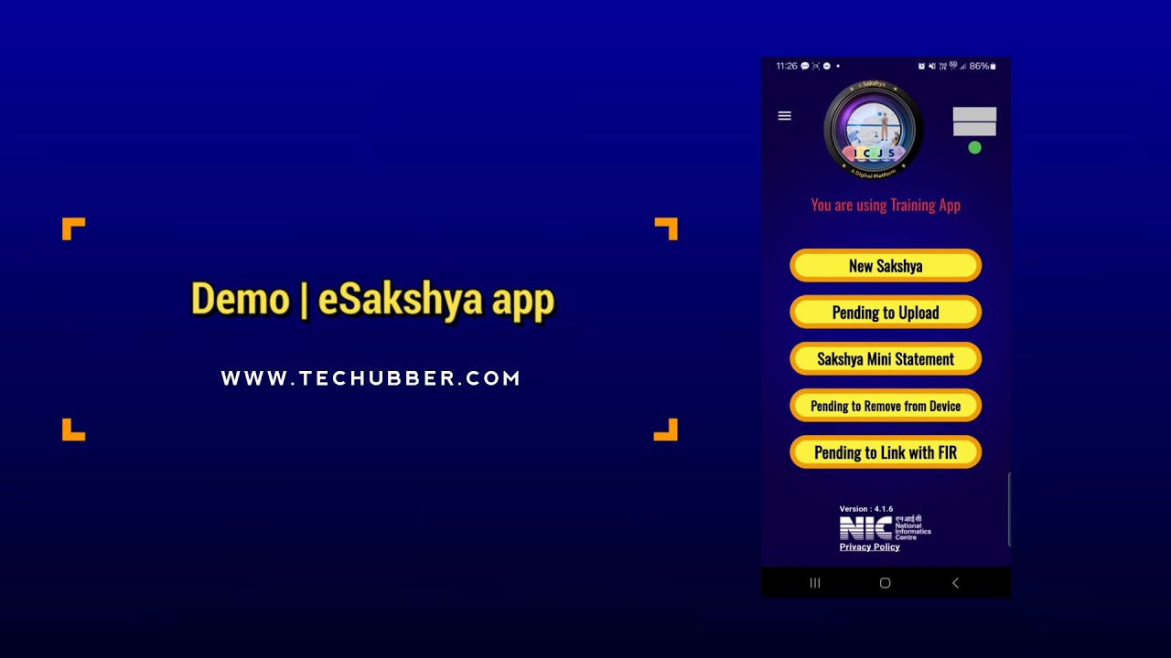 ICJS eSakshya App Usage Demo - YouTube