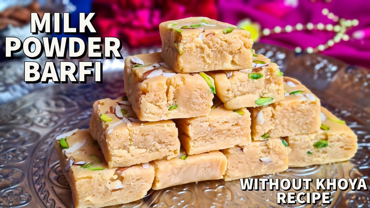 Easy Milk Powder Barfi Recipe | How To Make Barfi Without Khoya | 4 ...