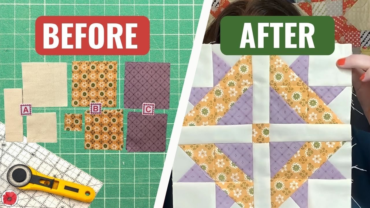 How To Make Goose Tracks Quilt Blocks Step By Step! - YouTube
