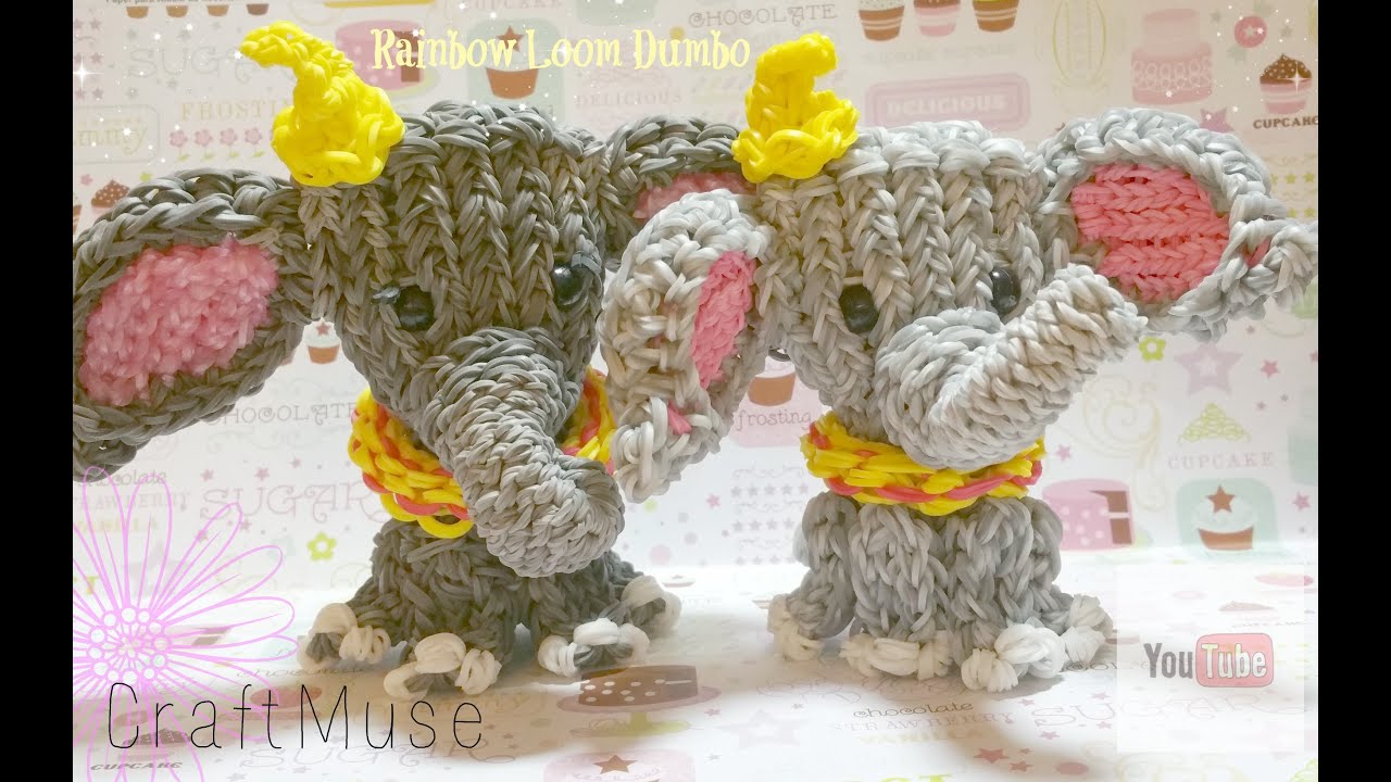 Rainbow Loom Dumbo/Elephant Part One - YouTube