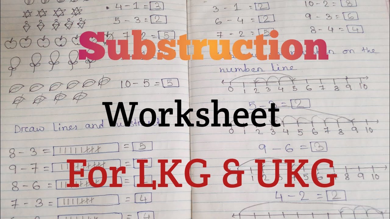 Substruction for LKG & UKG ll Different types of substruction for kids ...