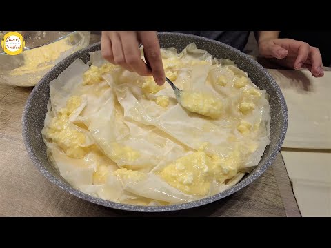 Баница с готови кори и сирене. Моята домашна наложена баница за Нова година.