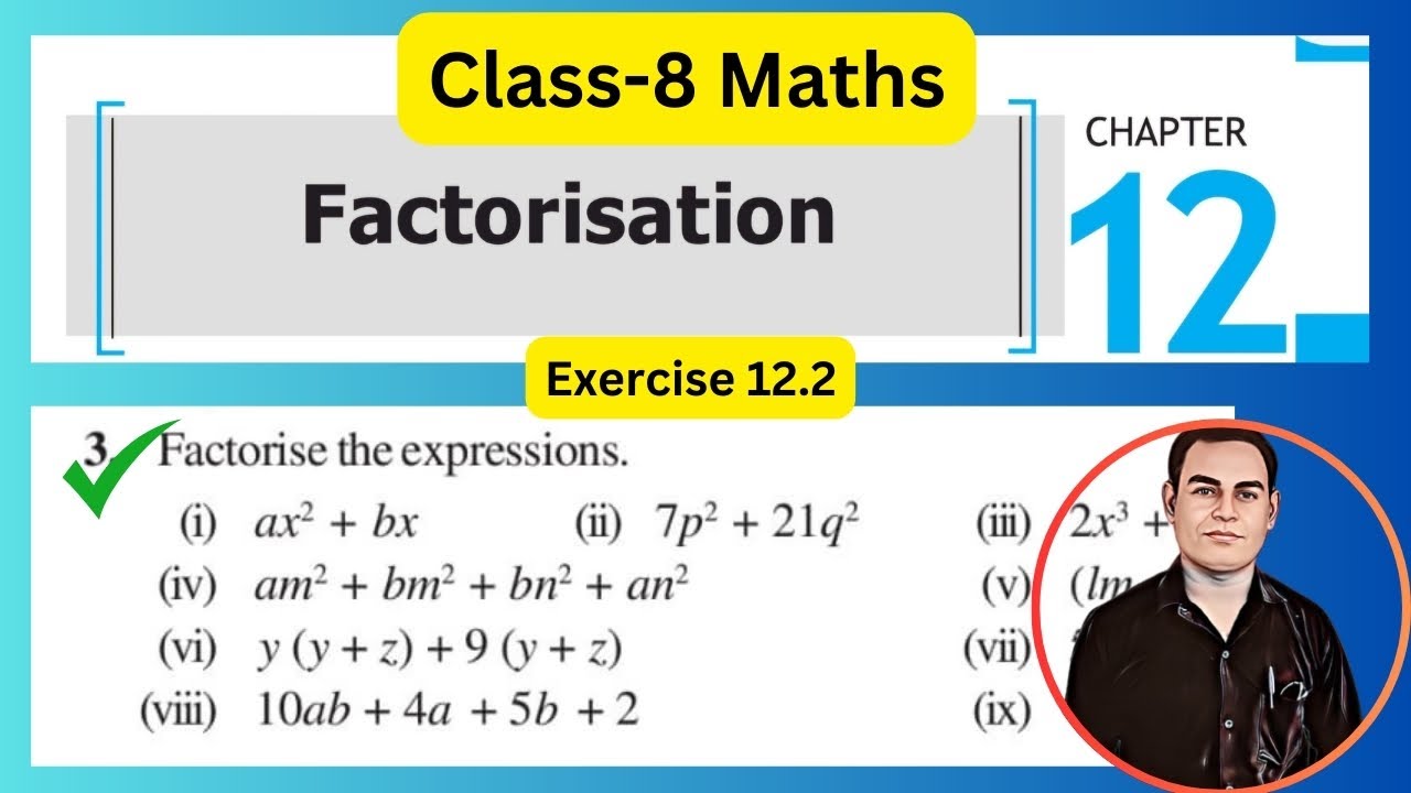 Class 8 Maths -Chapter 12-Factorisation || Exercise 12.1 Q.No.- 3 - YouTube