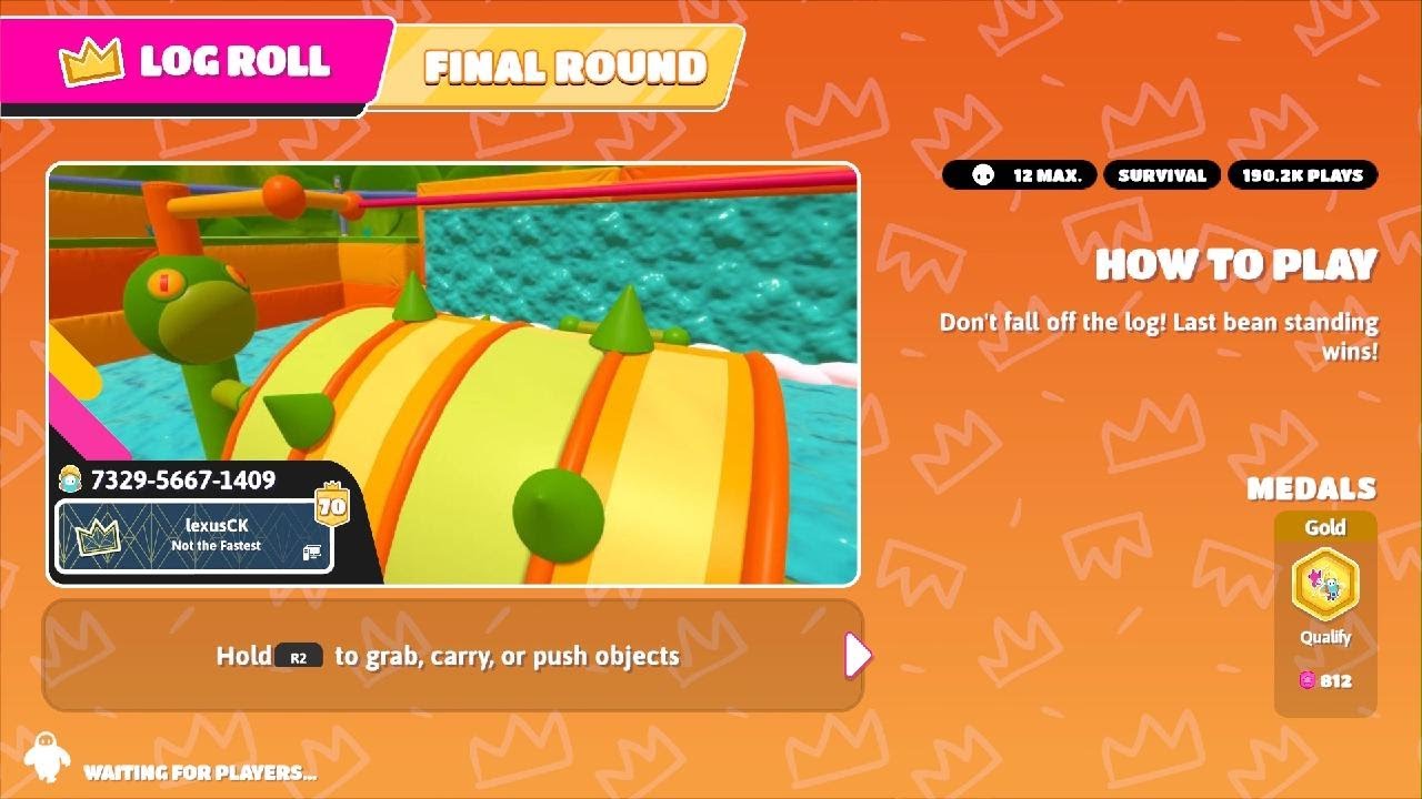 Fall Guys Log Roll Timeout Win - YouTube