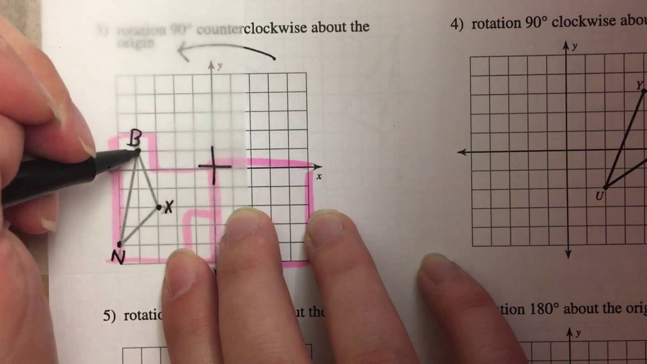 Rotating Shape About Origin Using Patty Paper - YouTube