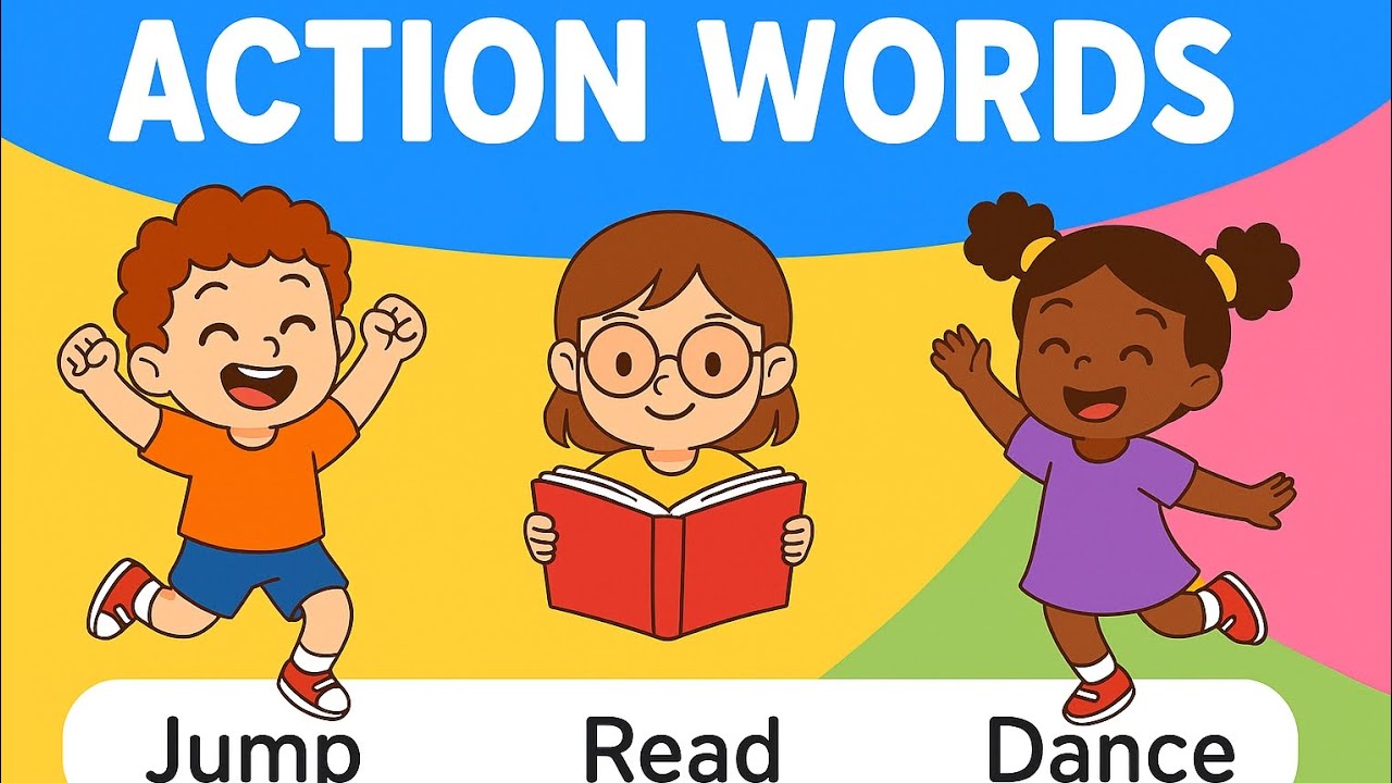 Fun Action Words for Kids | Can You Do These Actions? | Learn 20 Verbs ...