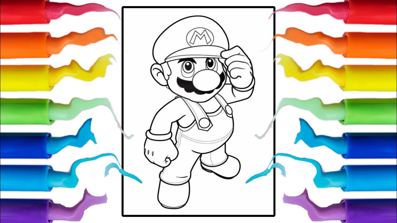 Super Mario Bros coloring page | coloring markers | speed coloring ...