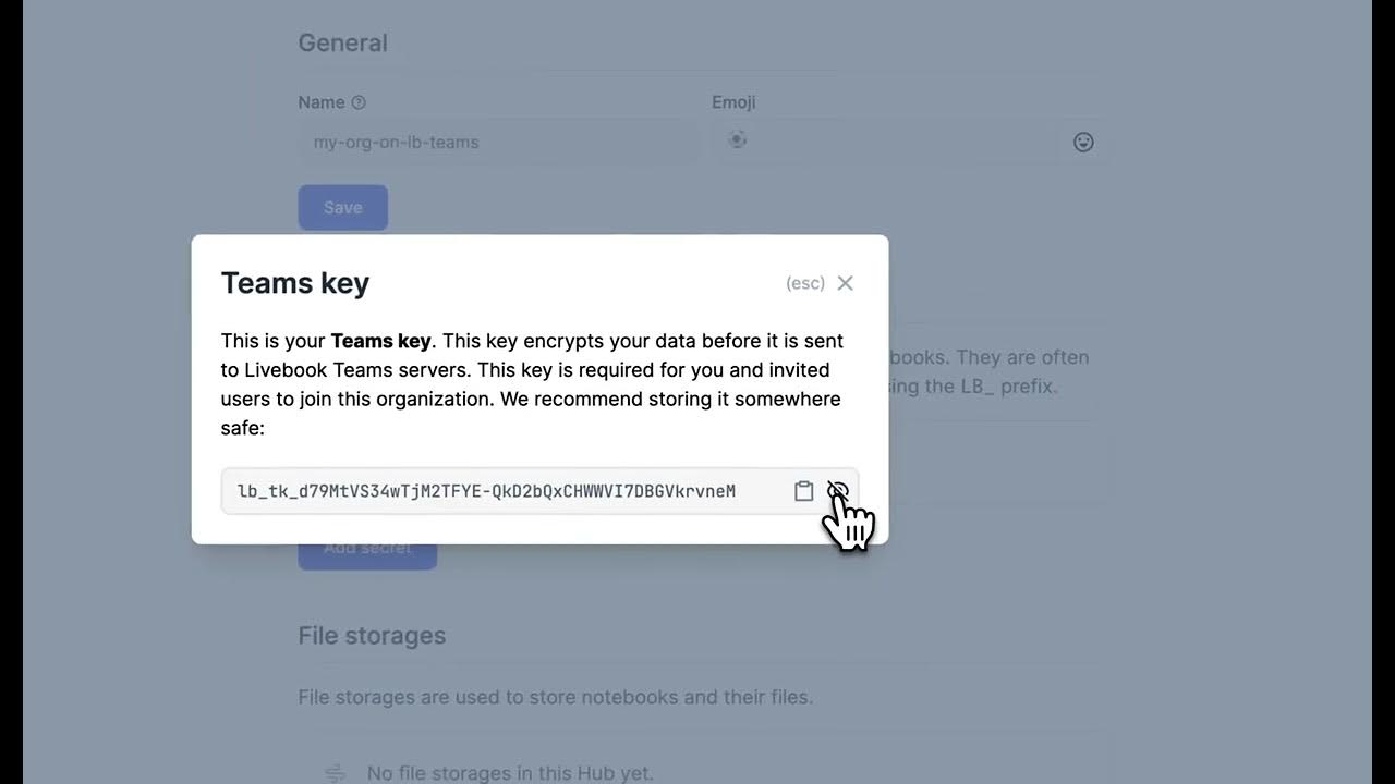 How to save your Livebook Teams key - YouTube