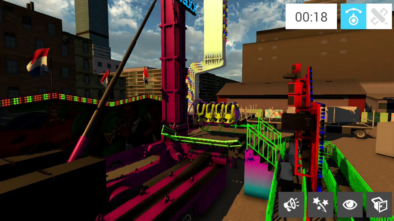 Funfair ride simulator booster maxx de voer - YouTube