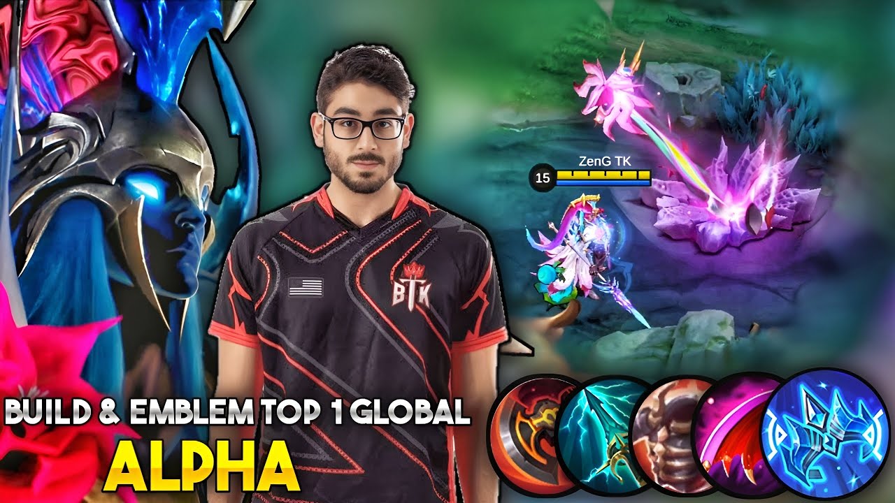 ALPHA BEST BUILD AND EMBLEM 2025 | TOP 1 GLOBAL ALPHA BUILD AND EMBLEM ...
