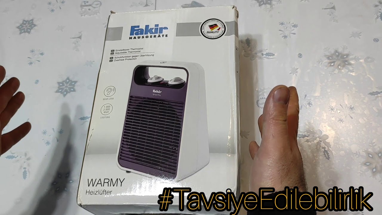Olduğu bölgeyi ısıtan - Fakir warmy 2000 W Elektrikli fanlı ısıtıcı ...