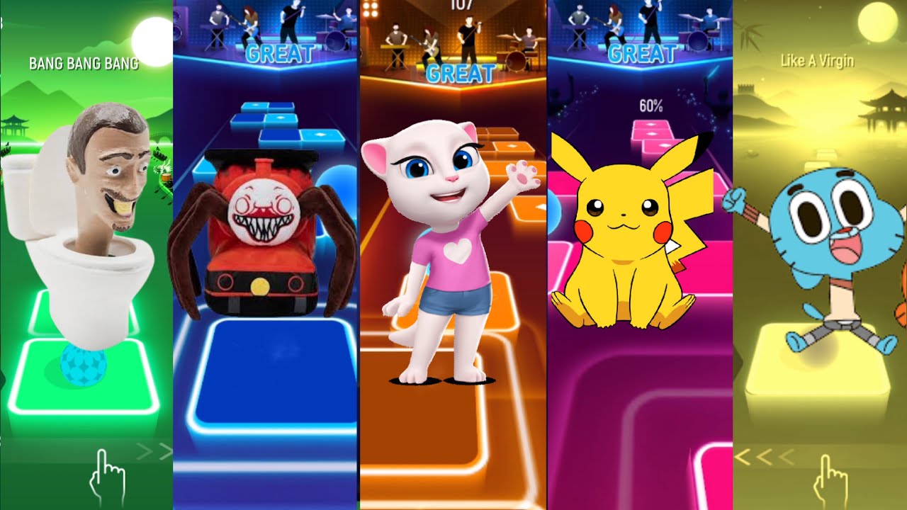 Skibidi Toilet 🆚 Choo Choo Charles 🆚 Talking Tom 🆚 Pikachu Dance 🆚 The ...