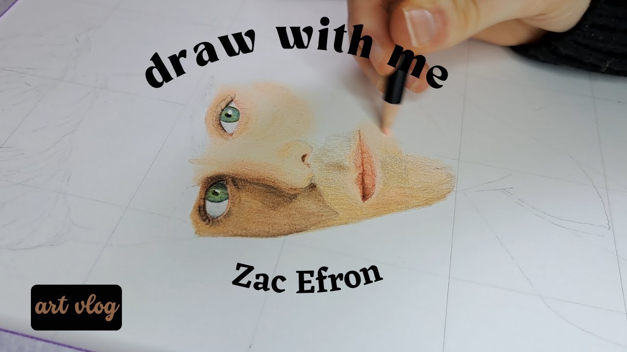 DRAW WITH ME | Zac Efron Portrait Drawing | prt 3 | portrait series ...