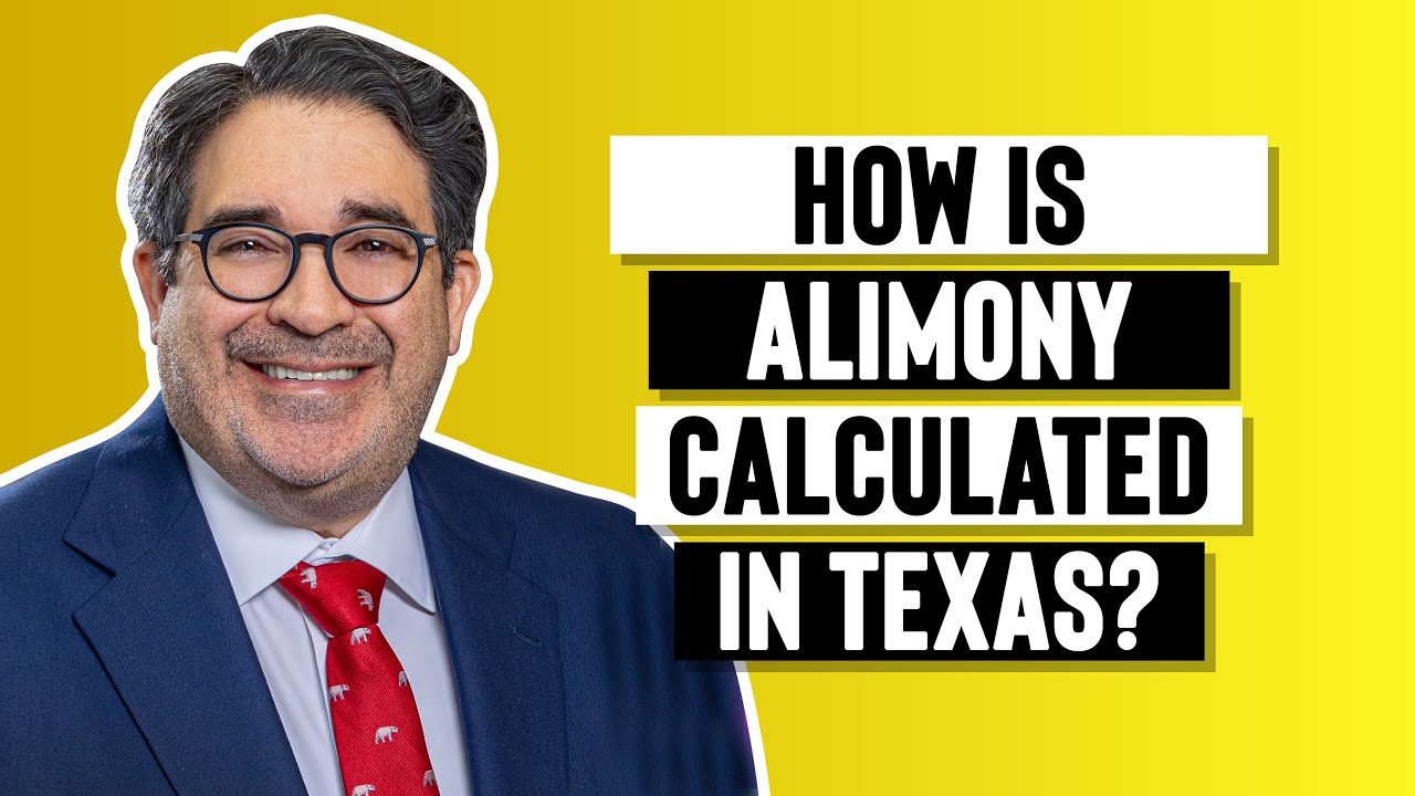 How is alimony calculated in Texas - YouTube