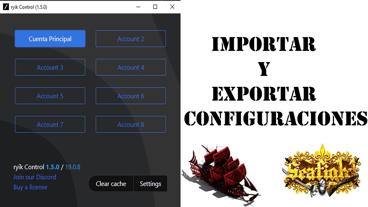 RYIK BOT [SEAFIGHT] COMO IMPORTAR Y EXPORTAR CONFIGURACIONES - YouTube