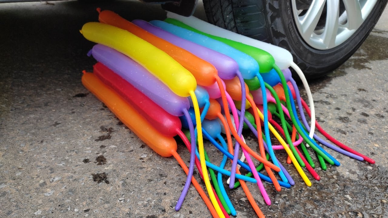 Experiment Car vs Long Water Balloons | Top 25 Crushing Crunchy & Soft ...