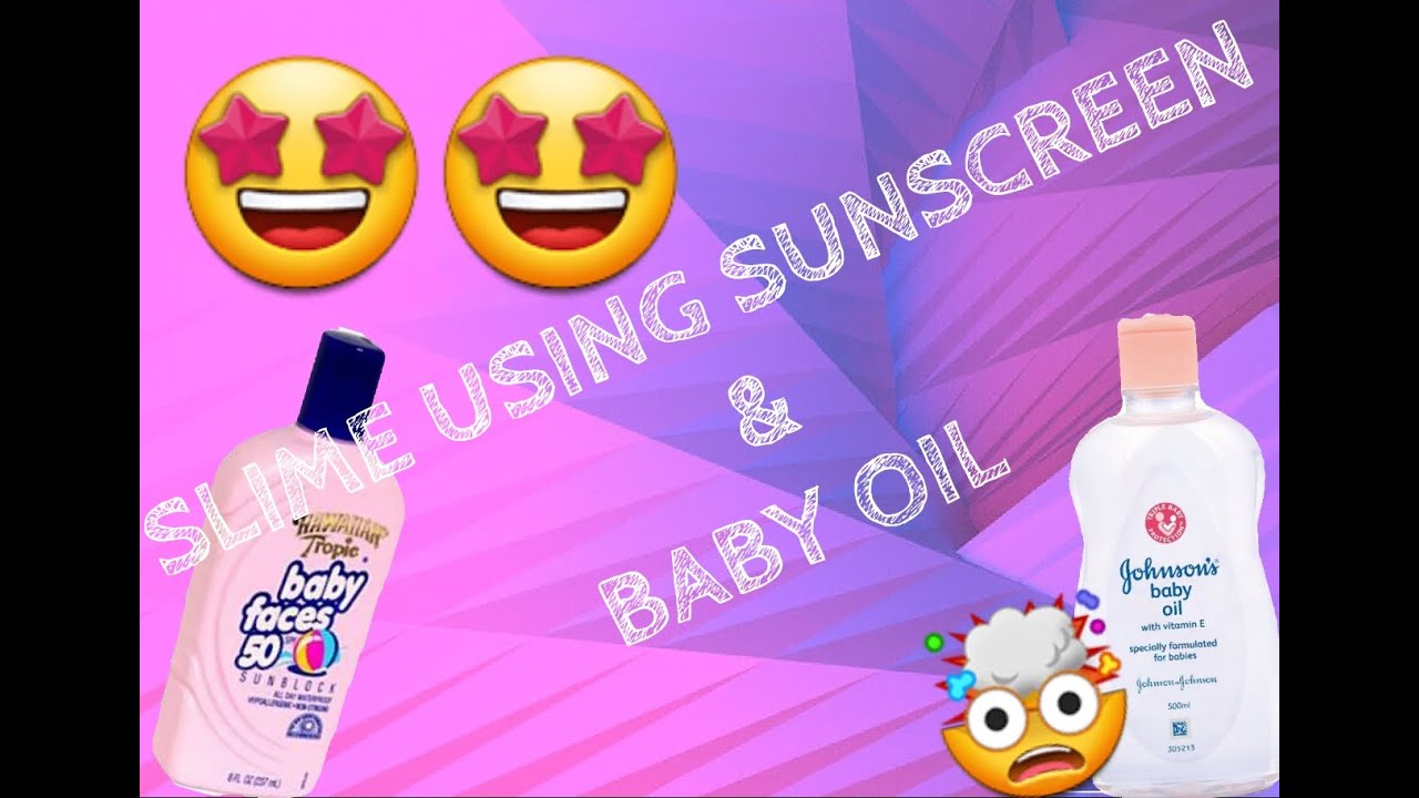 Making SLIME with sunscreen, baby oil, and goofy strings - YouTube