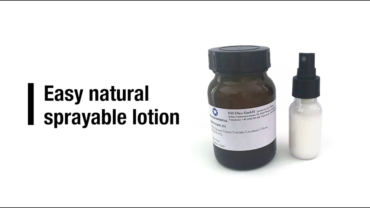 Easy natural sprayable lotion - YouTube