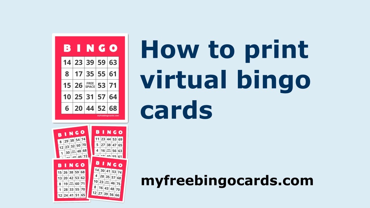 How to print virtual bingo cards - YouTube