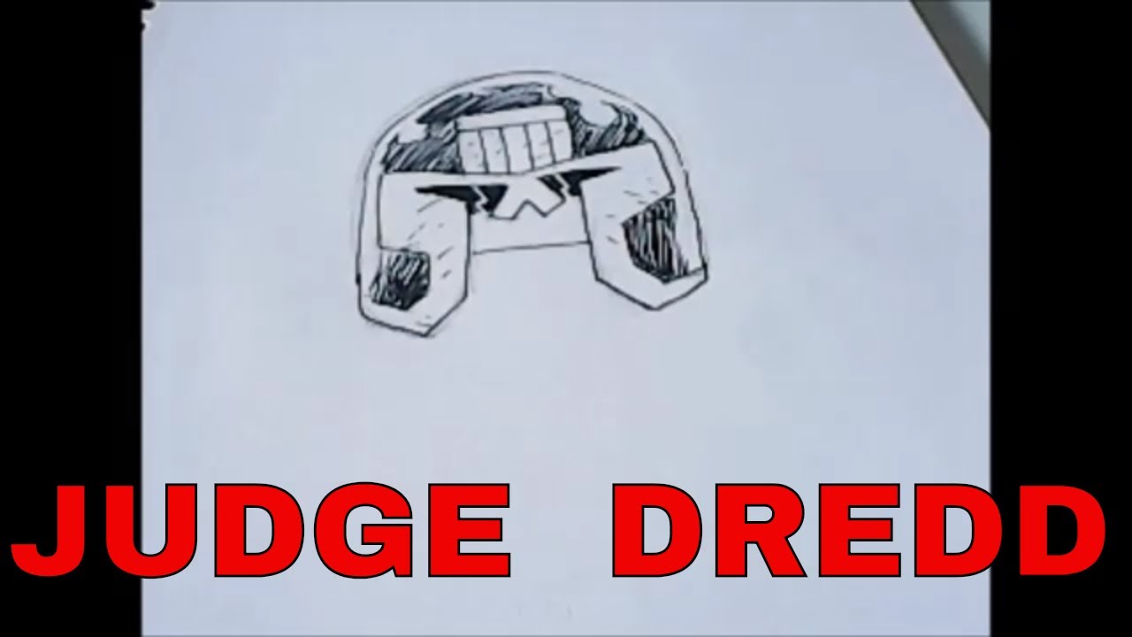 How To Draw Judge Dredd Helmet - YouTube