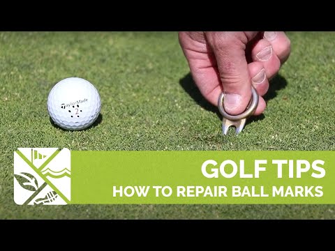 Golf Tips: How to Repair Ball Marks - YouTube