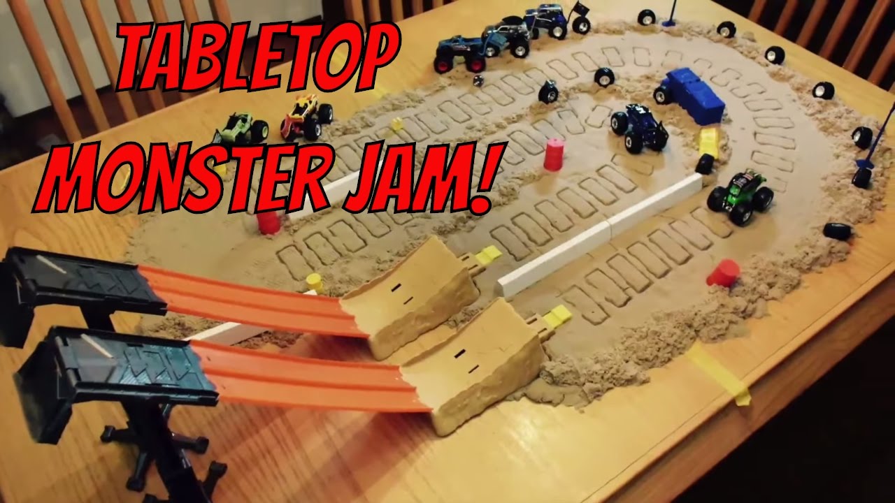 Hot Wheels Monster Jam Table Top Downhill Racing! 2017 Flag Series ...