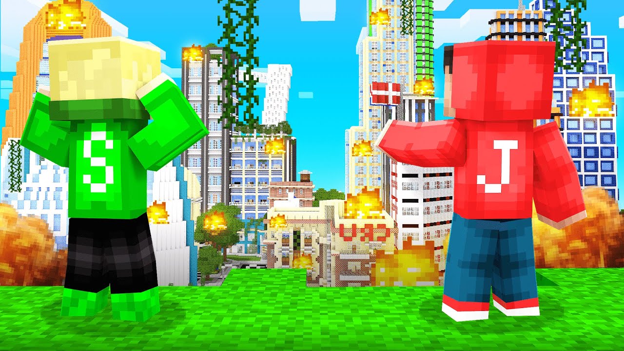 JESSY & IK Vinden Een VERLATEN STAD! (Minecraft Survival) - YouTube