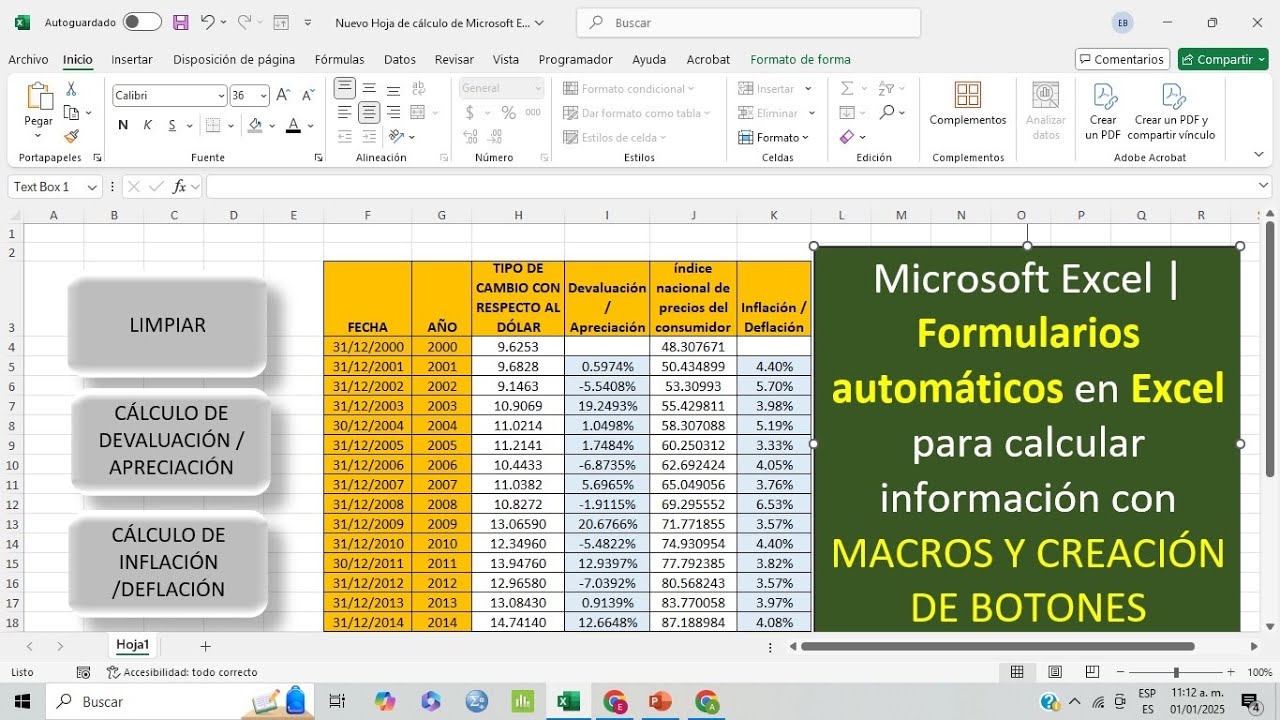 Formularios automáticos en Excel para calcular información con MACROS Y ...