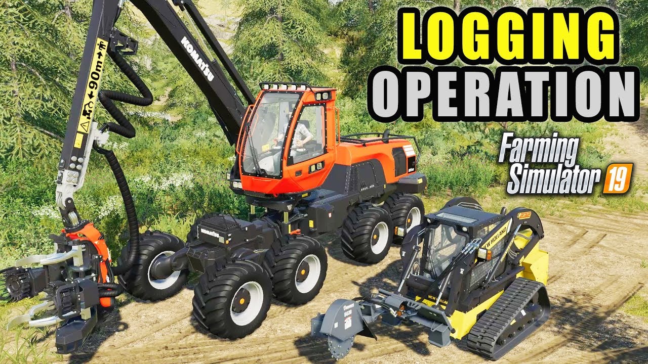 FS19- FIRST MULTIPLAYER LOGGING GAMEPLAY! THE START OF OUR LOGGING ...