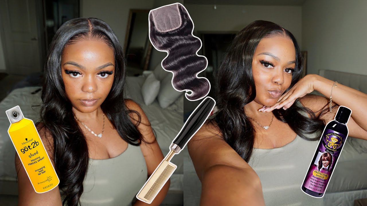 how to: lace closure quick weave | beginner friendly - YouTube