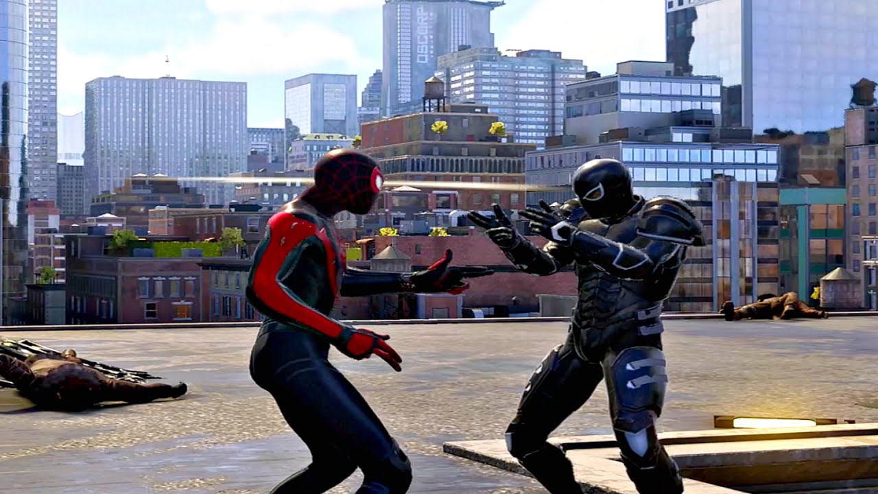 Spider-Man 2 - Miles Morales Meets Agent Venom Scene (2023) PS5 4K ...