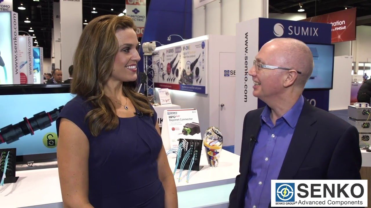 Senko Intros MPO Plus Connector - OFC 2016 - YouTube