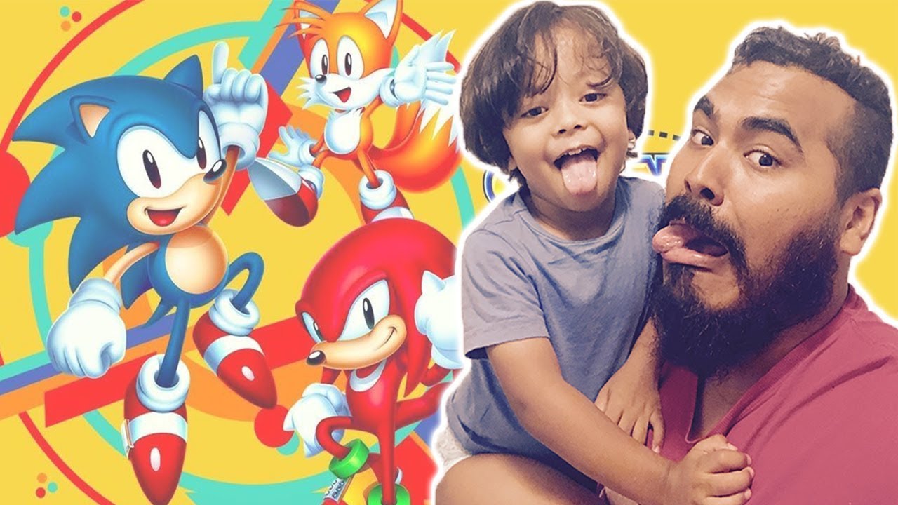 Kids love playing sonic games - YouTube